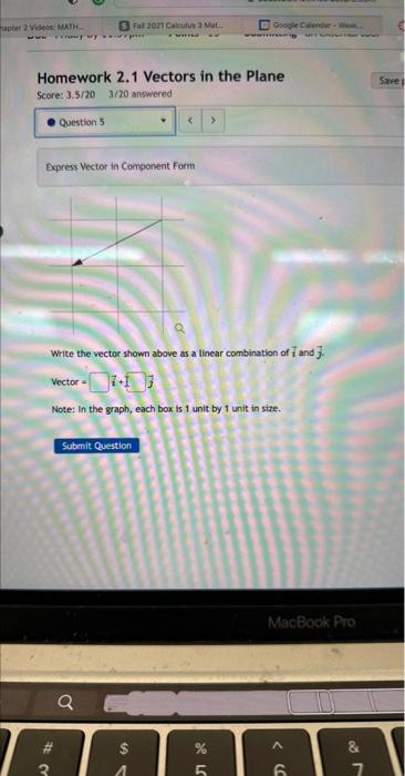 Solved Express Vector in Component Form Write the vector | Chegg.com