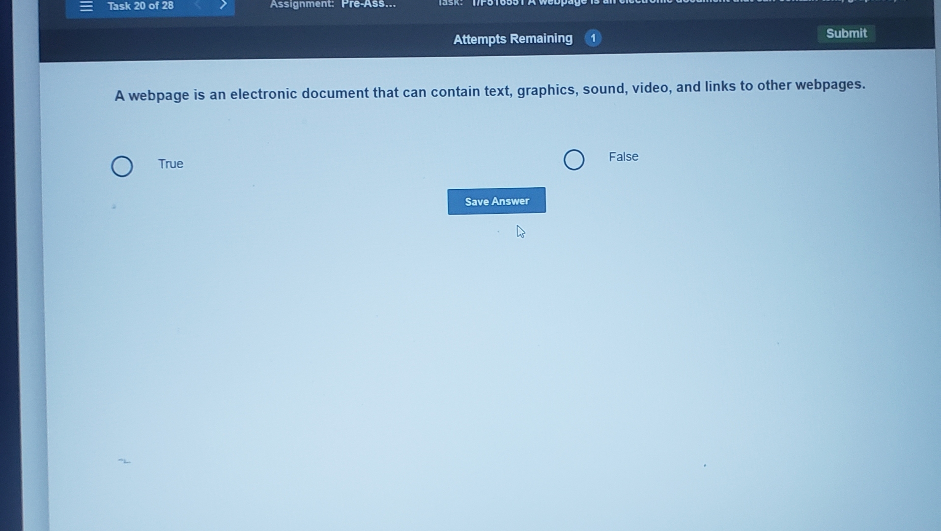 Solved Attempts Remaining1SubmitA webpage is an electronic | Chegg.com