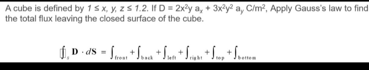 Solved helpA cube is defined by 1≤x,y,z≤1.2. ﻿If | Chegg.com