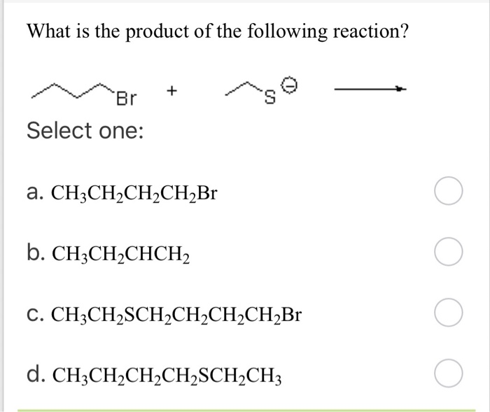 Solved What is the product of the following reaction? Br | Chegg.com