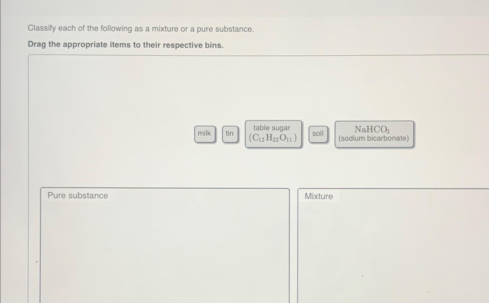 Classify each of the following as a mixture or a pure | Chegg.com