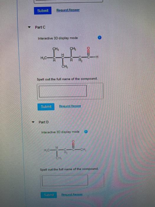 Solved Part A Interactive 3D display mode HC- -C-CH, Hz | Chegg.com