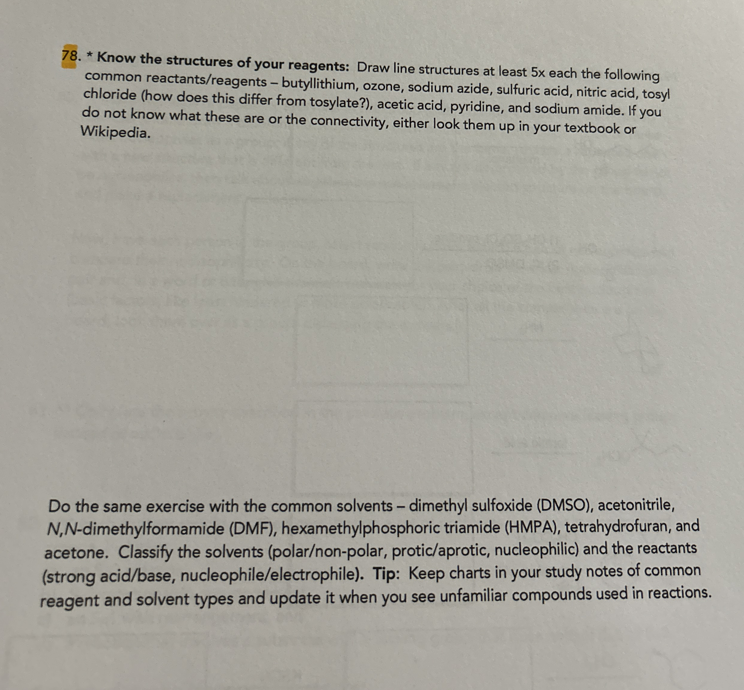 Solved Know the structures of your reagents: Draw line | Chegg.com