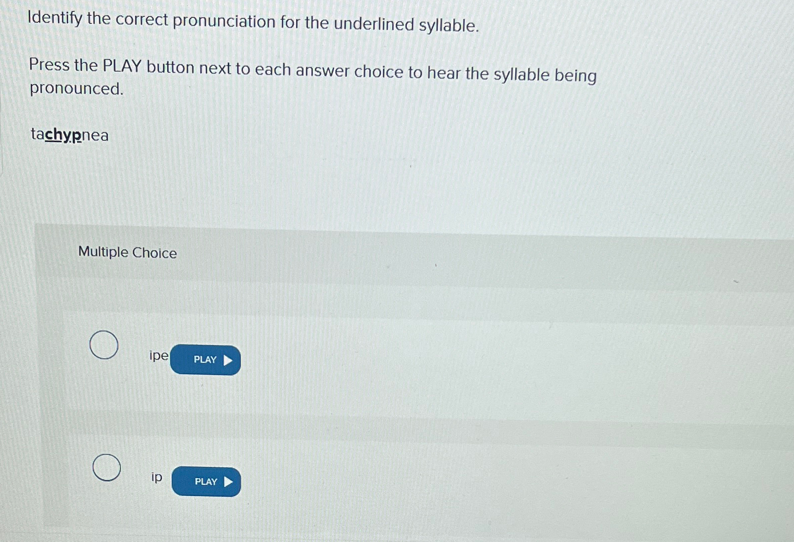 Solved Identify the correct pronunciation for the underlined | Chegg.com