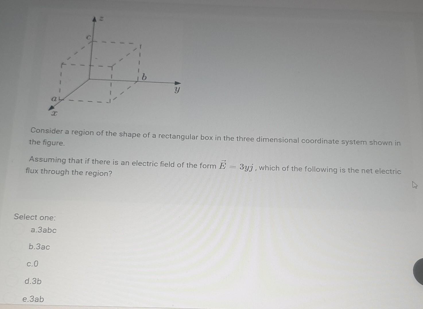 Solved Consider a region of the shape of a rectangular box | Chegg.com