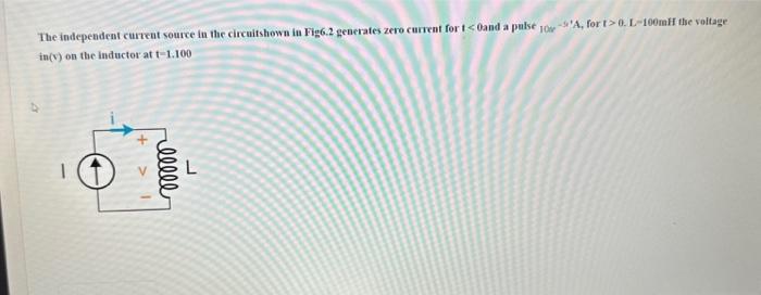 Solved The independent current source in the circuitshown in | Chegg.com
