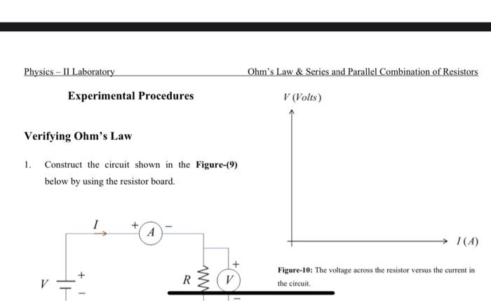 Solved Ohm's Law & Series and Parallel Combination of | Chegg.com