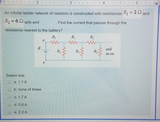 Solved 2 13 41 An infinite ladder network of resistors is | Chegg.com