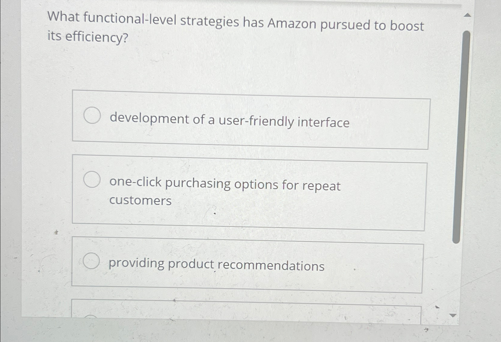 Solved What functional-level strategies has Amazon pursued | Chegg.com