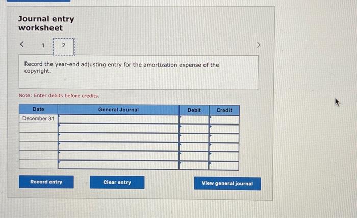 Solved Exercise 8-21 (Algo) Amortization of intangible | Chegg.com