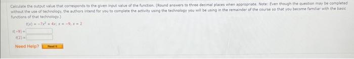 Solved Calculate the output value that correiponds to the | Chegg.com