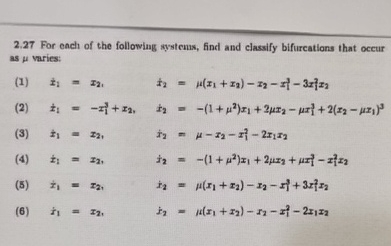 Solved 2.27 ﻿For ench of the following systems, find and | Chegg.com