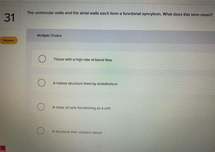 Solved The ventricular walls and the atrial walls each form | Chegg.com
