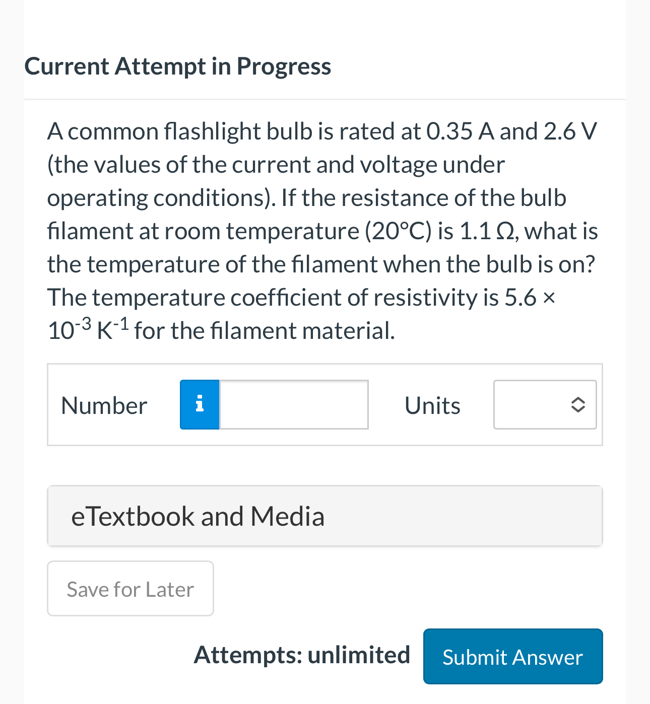 Solved Current Attempt in ProgressA common flashlight bulb | Chegg.com
