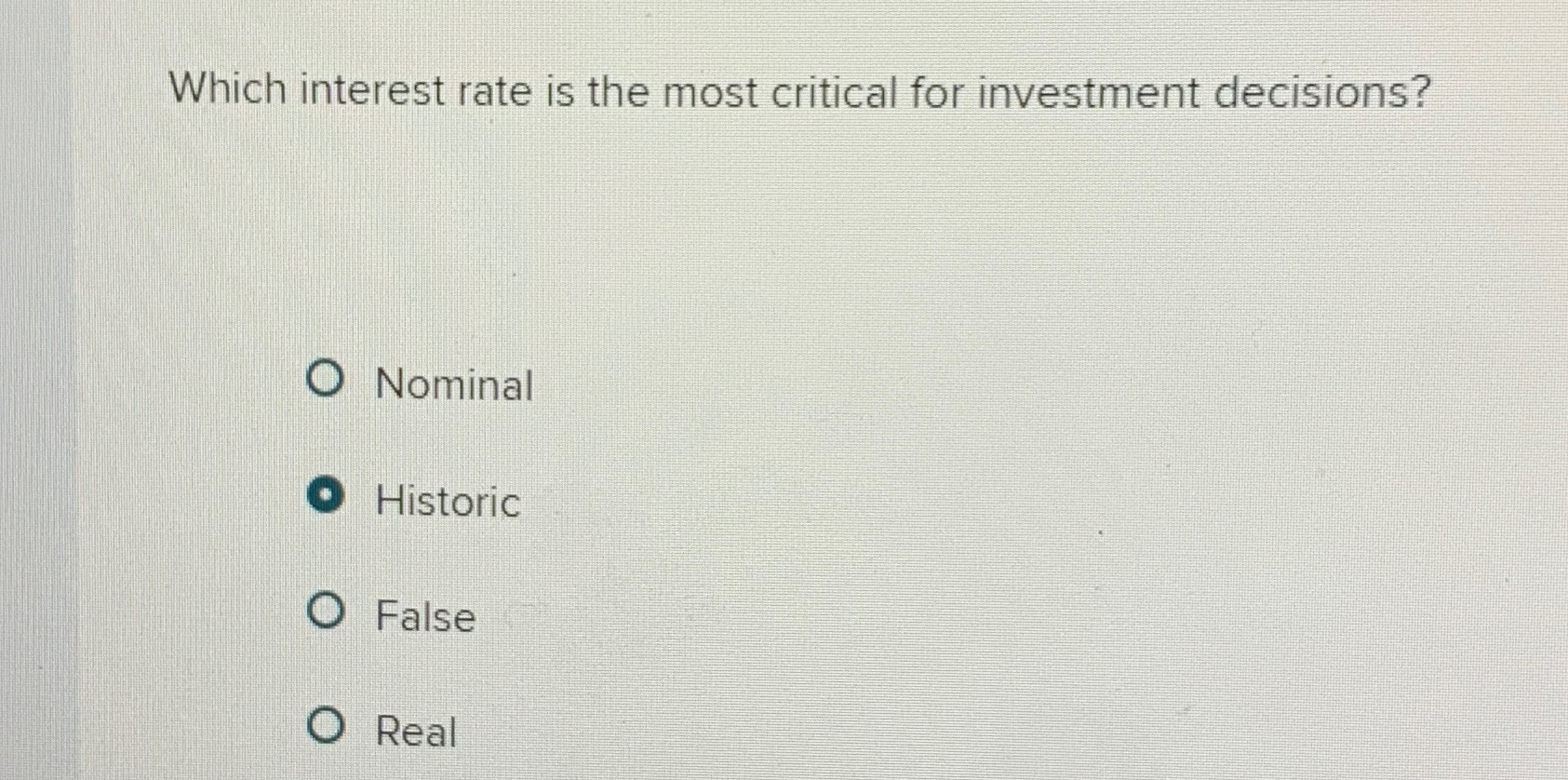 Solved Which interest rate is the most critical for | Chegg.com
