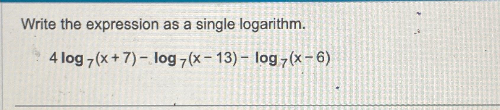 Solved Write the expression as a single | Chegg.com