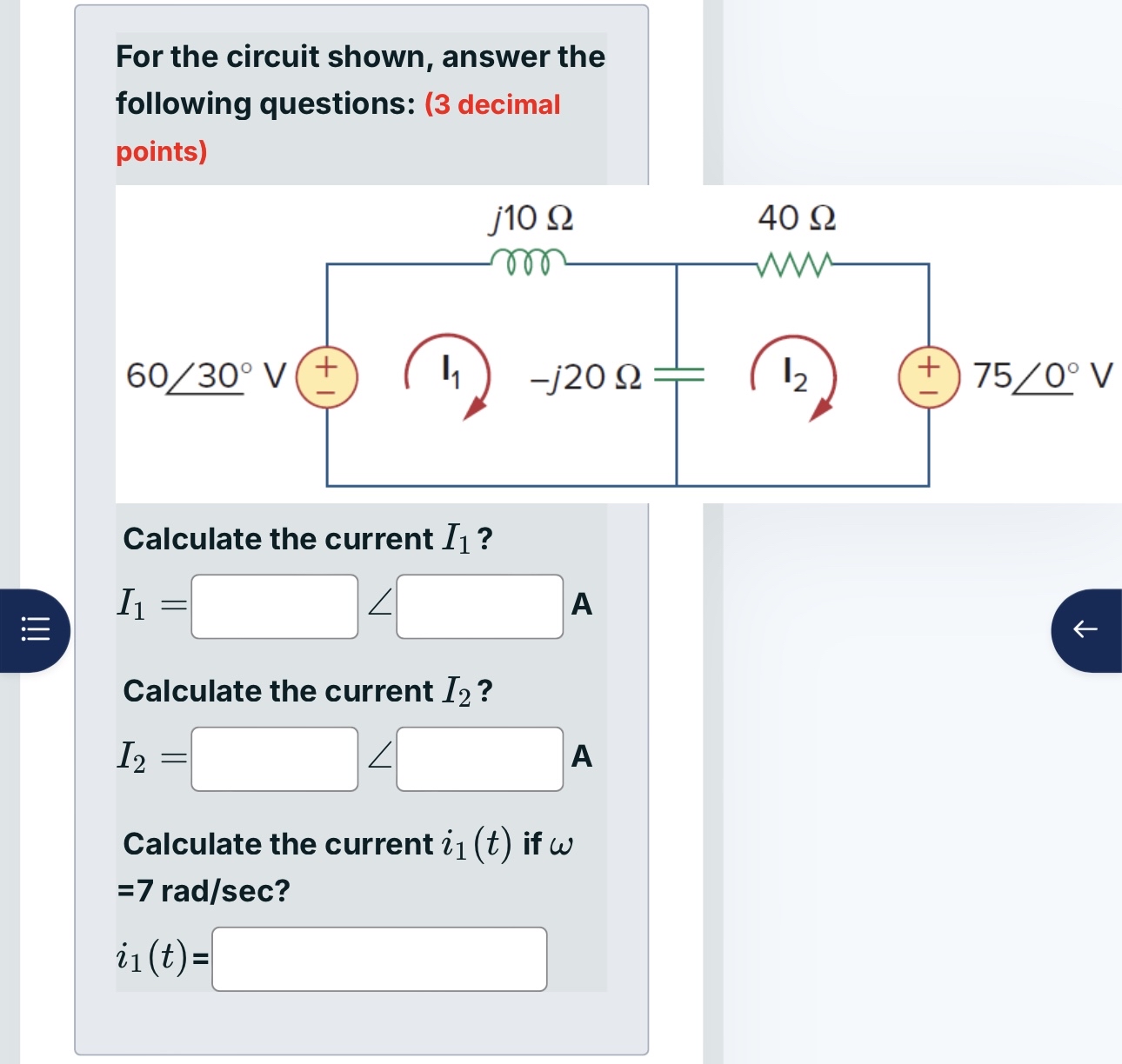 Solved For the circuit shown, answer the following | Chegg.com