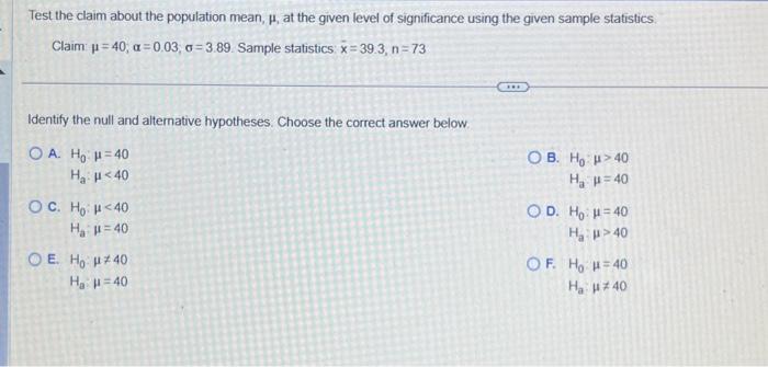 Solved Calculate the standardized test statistic. The | Chegg.com
