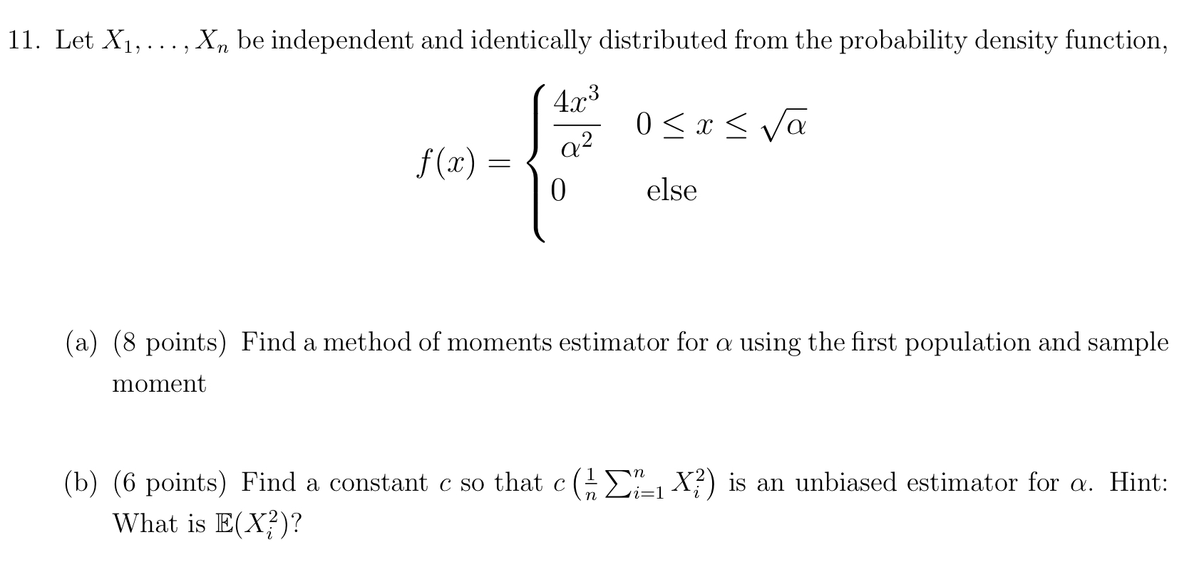 Solved Let x1,dots,xn ﻿be independent and identically | Chegg.com