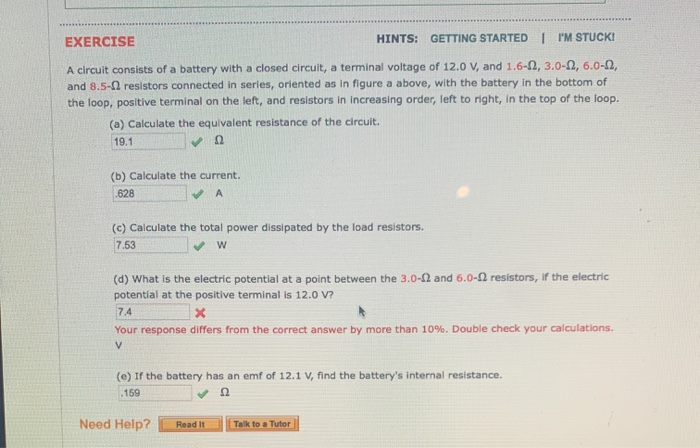 Solved EXERCISE HINTS: GETTING STARTED I'M STUCKI A circuit | Chegg.com