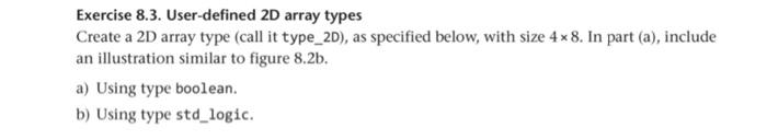 Solved Exercise 83 User Defined 2d Array Types Create A 2d 8764