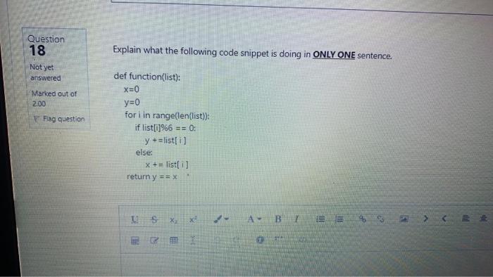 Solved Question 18 Explain what the following code snippet | Chegg.com