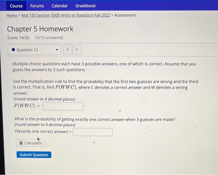 Solved Multiple Choice Questions Each Have 3 Possible