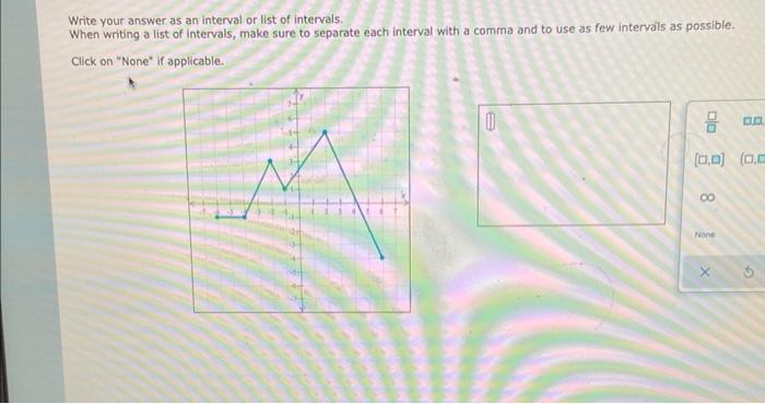 Solved Write your answer as an interval or list of | Chegg.com