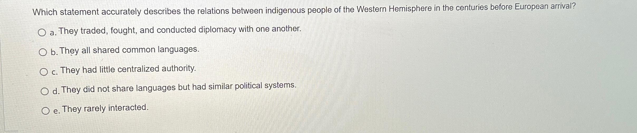 Solved Which statement accurately describes the relations | Chegg.com