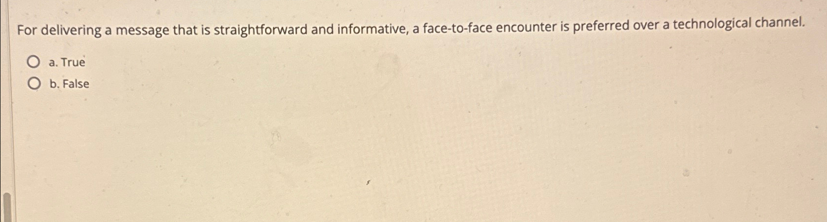 Solved For delivering a message that is straightforward and | Chegg.com