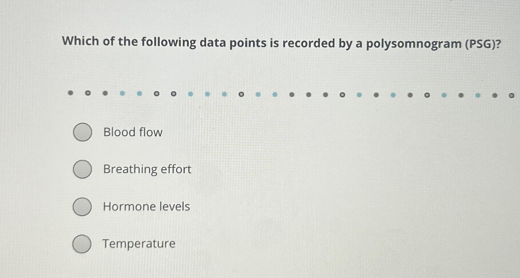 Solved Which of the following data points is recorded by a | Chegg.com