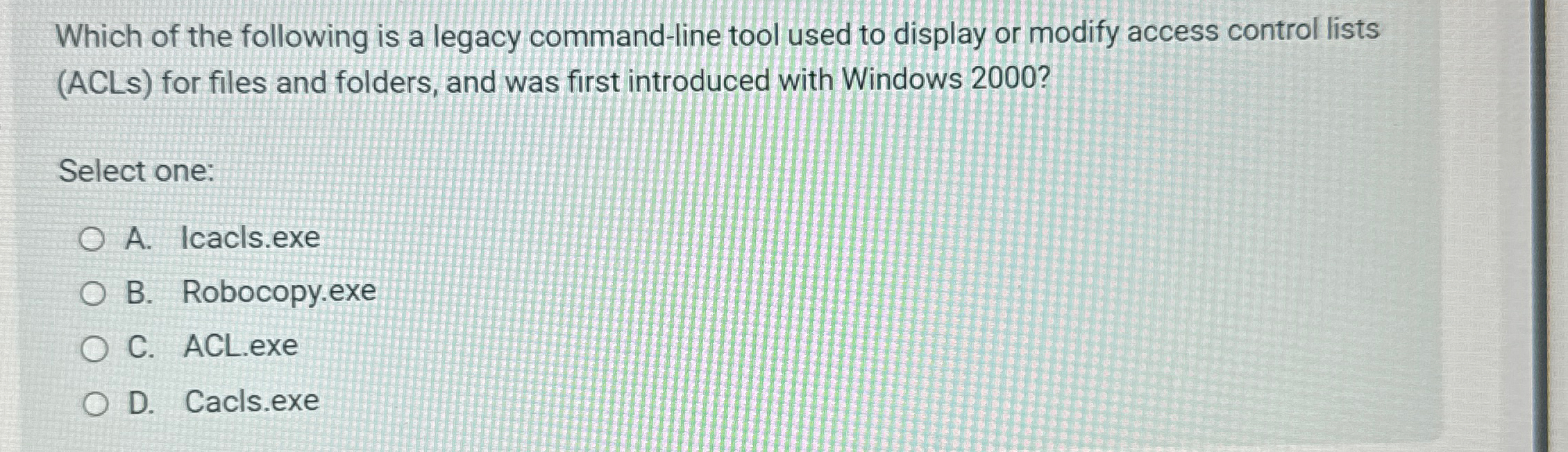 Solved Which of the following is a legacy command-line tool | Chegg.com