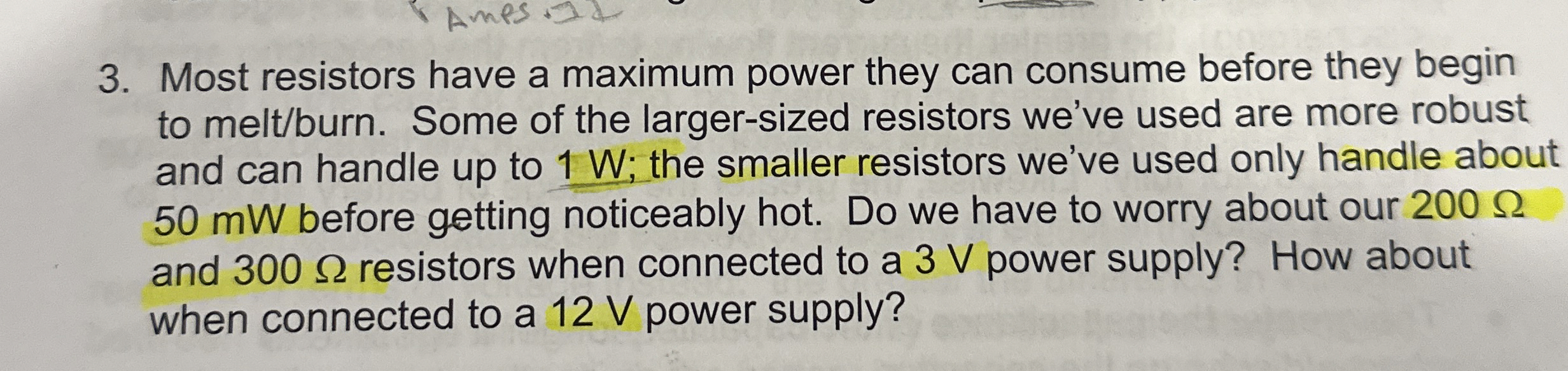 Solved Most resistors have a maximum power they can consume | Chegg.com