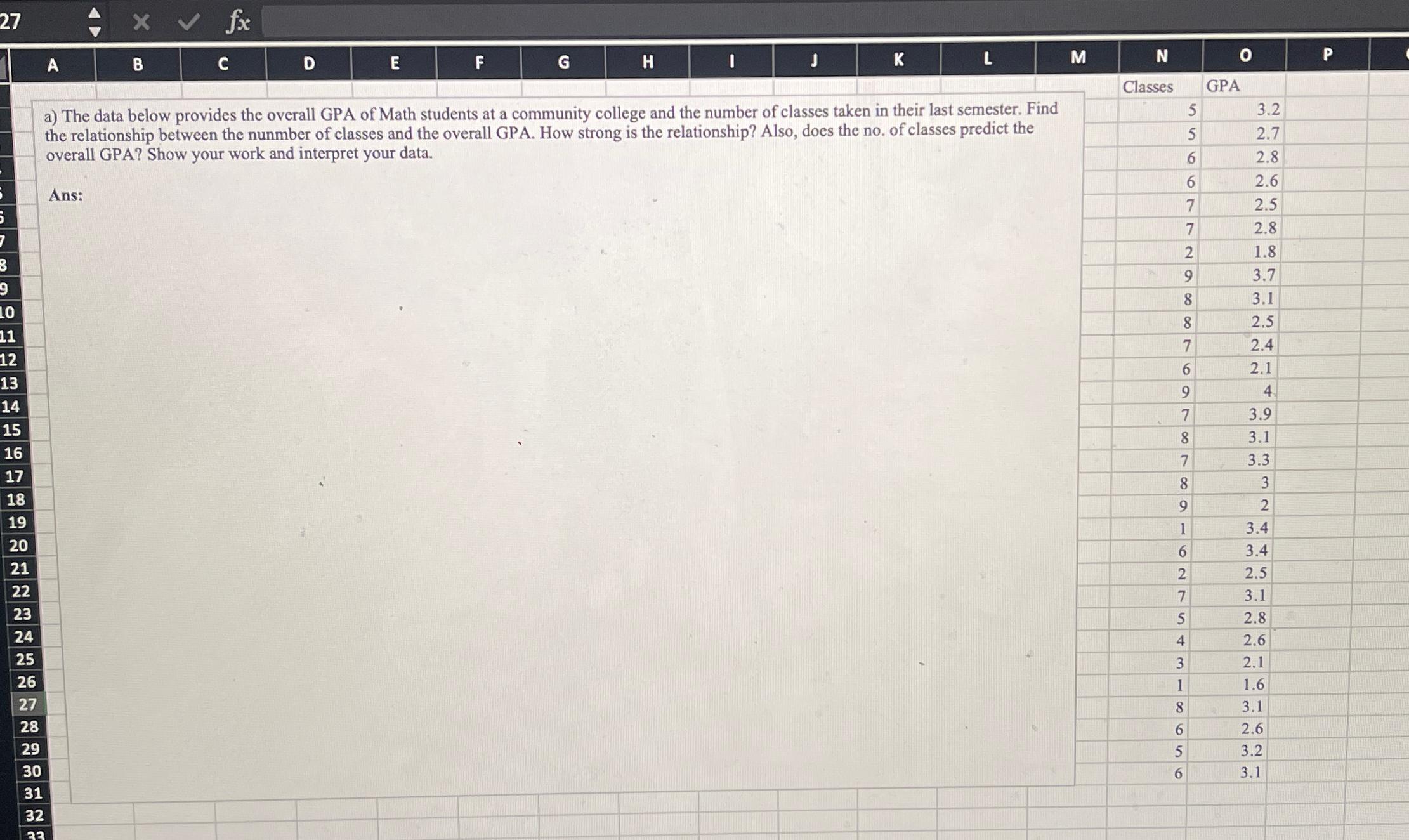 Solved please help me answer (excel) | Chegg.com