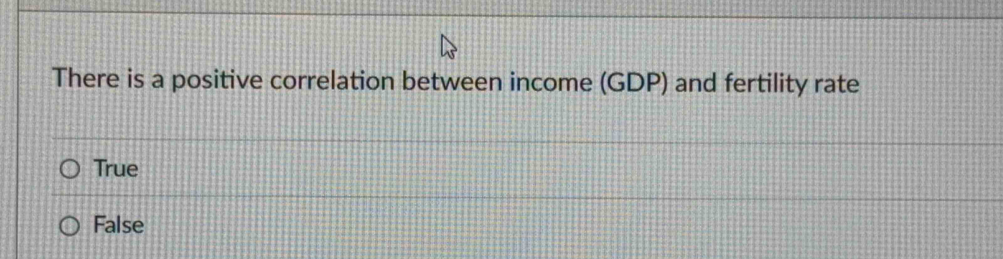 Solved There is a positive correlation between income (GDP) | Chegg.com