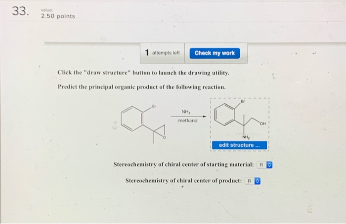 Solved 33 Value 2.50 points 1 attempts left Check my work | Chegg.com