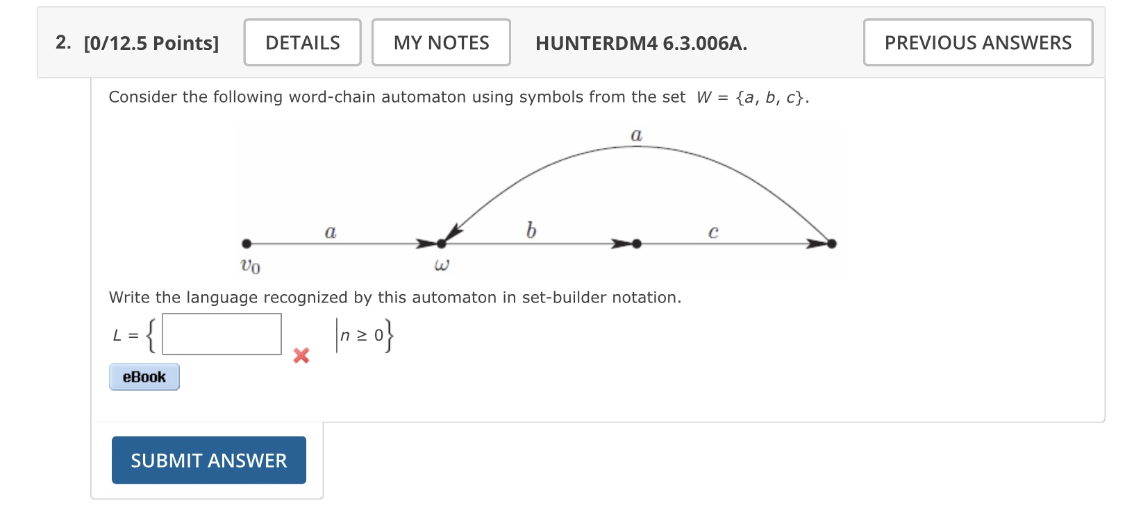 Solved Consider the following word-chain automaton using | Chegg.com