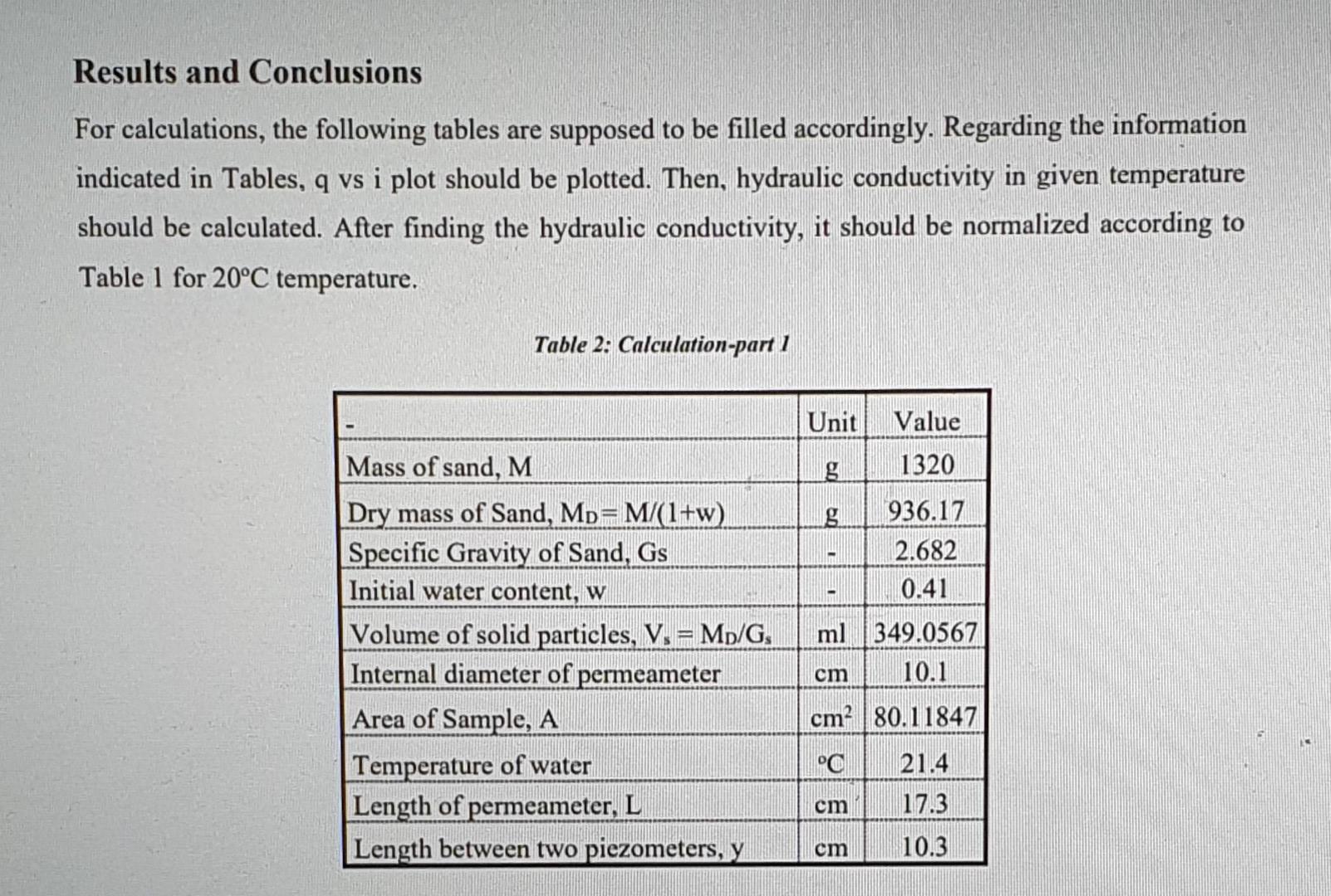 Solved Procedure Step 1: Vary the head difference by | Chegg.com