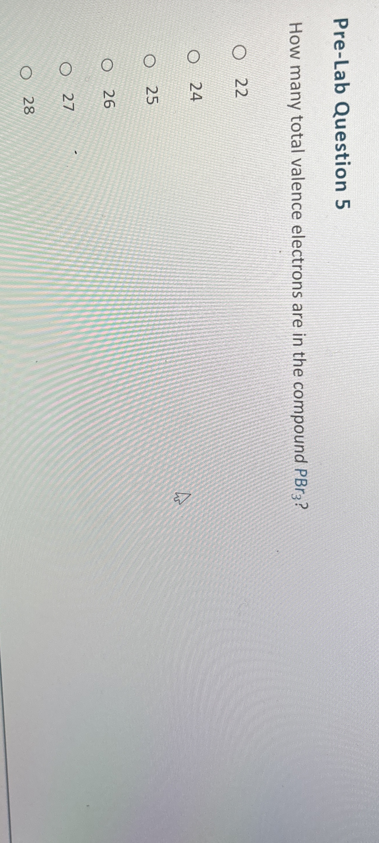 Solved Pre-Lab Question 5How many total valence electrons | Chegg.com