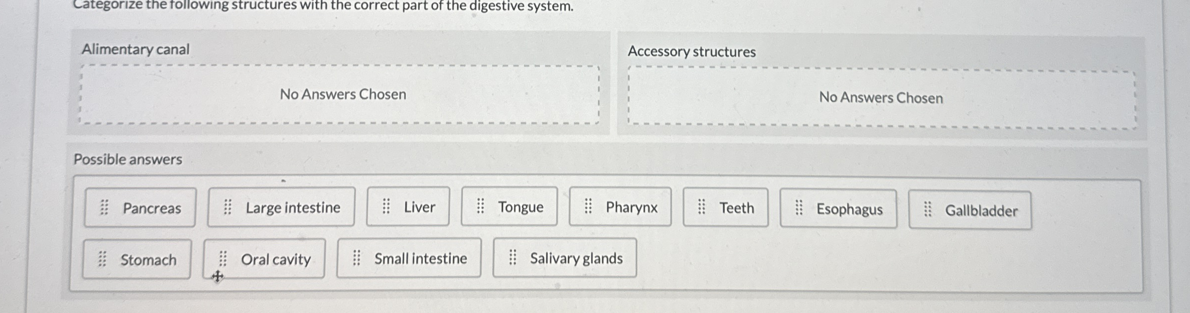 Categorize the following structures with the correct | Chegg.com
