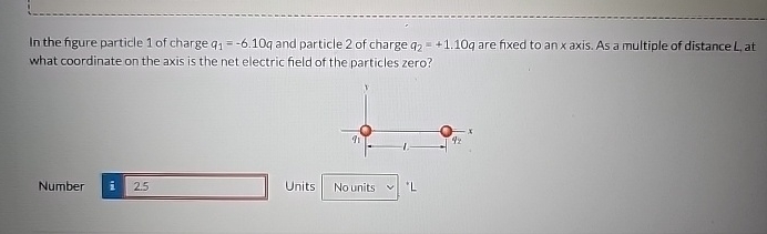 Solved In the figure particle 1 ﻿of charge q1=-6.10q ﻿and | Chegg.com