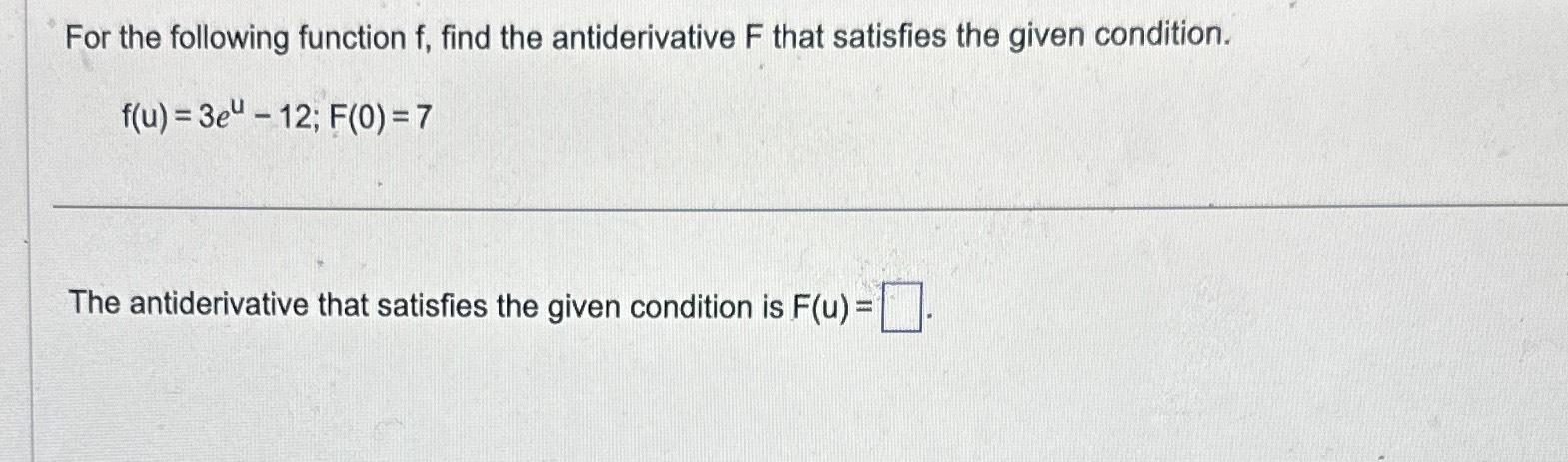 Solved For the following function f, ﻿find the | Chegg.com