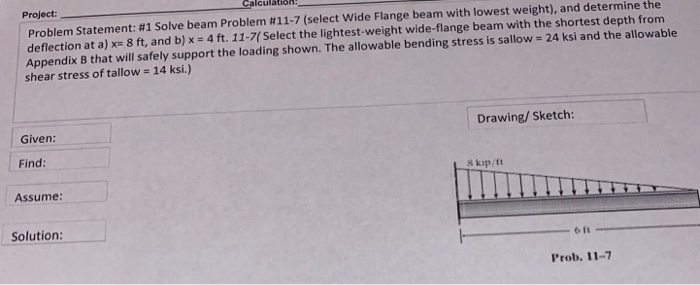 Solved Problem Statement: #1 Solve beam Problem #11-7 | Chegg.com Solved Problem Statement: #1 Solve beam Problem #11-7 | Chegg.com