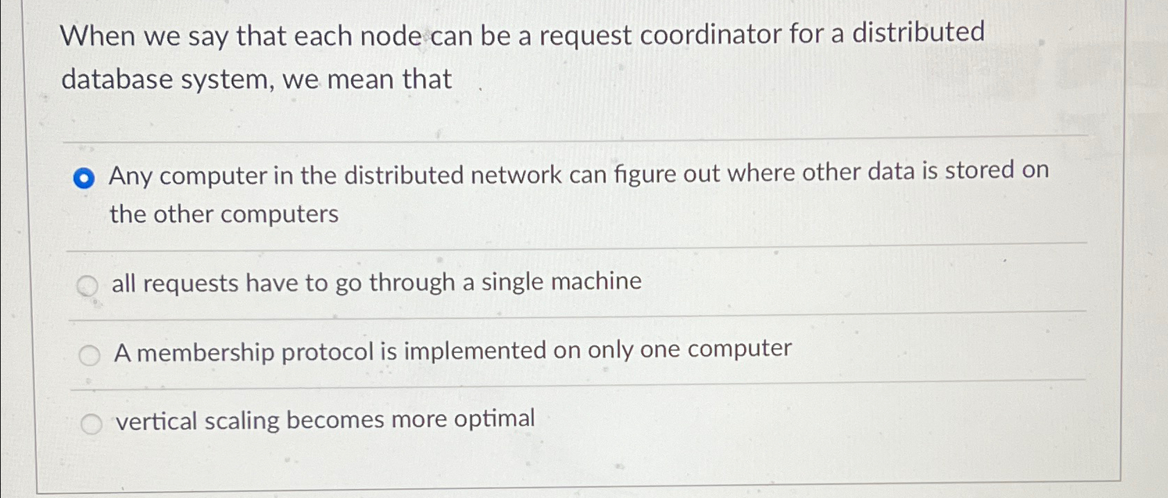 Solved When we say that each node can be a request | Chegg.com