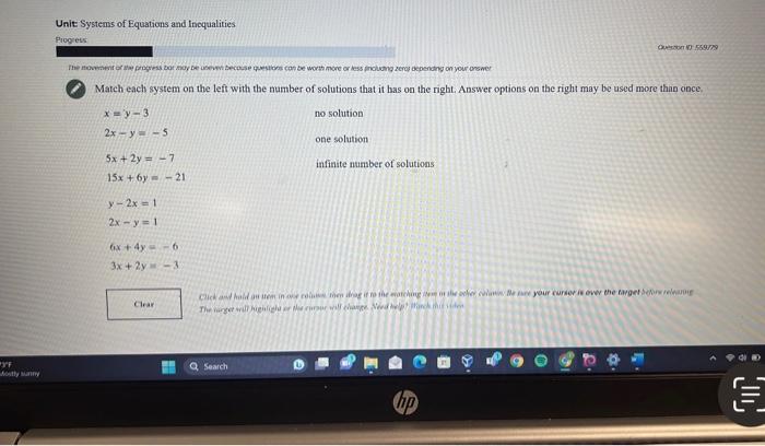 Solved Match each system on the left with the number of | Chegg.com