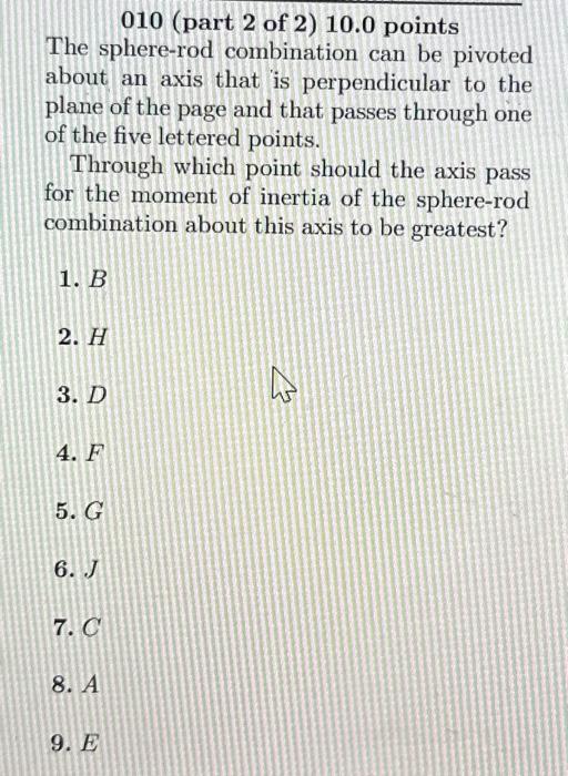 Solved 009 (part 1 of 2) 10.0 points Two objects of masses | Chegg.com