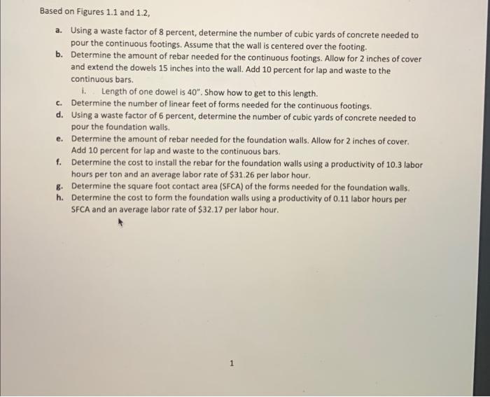 Solved Based on Figures 1.1 and 1.2, a. Using a waste factor | Chegg.com