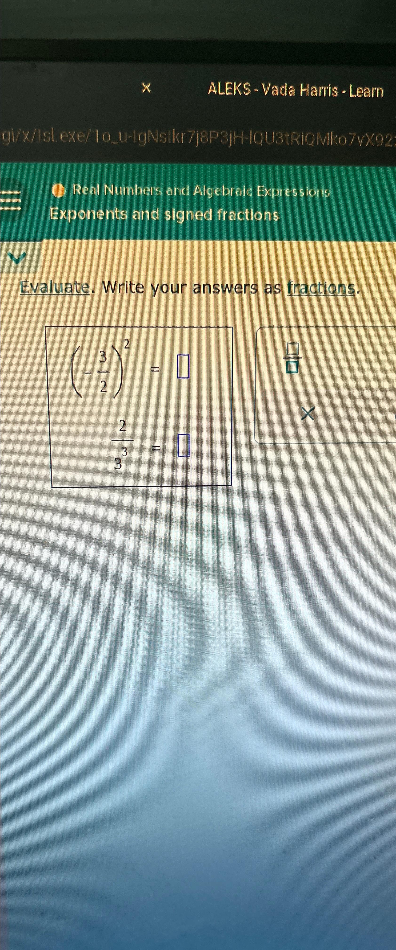 Solved xALEKS - Vada Harris - LearnReal Numbers and | Chegg.com Solved xALEKS - Vada Harris - LearnReal Numbers and | Chegg.com