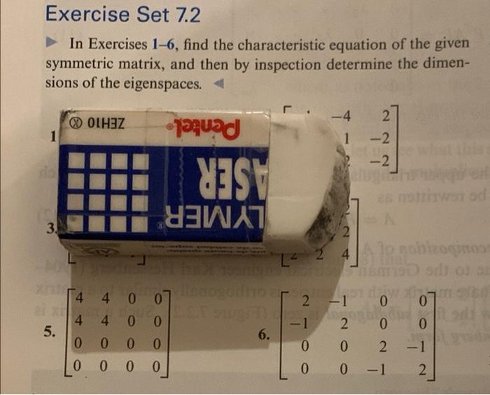 Solved Exercise Set 7.2 In Exercises 1-6, find the | Chegg.com