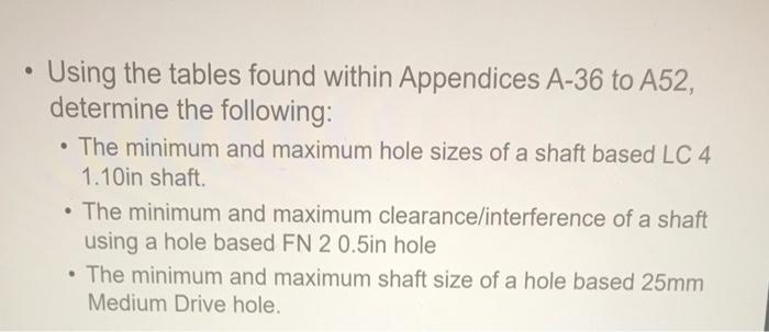 - Using the tables found within Appendices A-36 to | Chegg.com